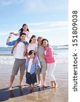 Happy Extended Family Isolated On White Free Stock Photo - Public ...
