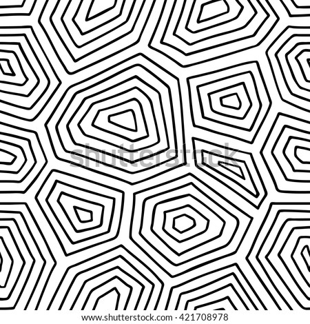 Ornate Turtle Shell Pattern Vector Seamless Stock Vector 421709122 ...
