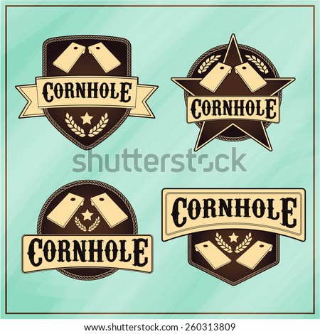 Corn Hole Logos Stock Vector 260313809 - Shutterstock
