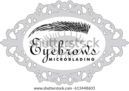 Eyebrows Microblading Logo Stock Vector 613448603 - Shutterstock
