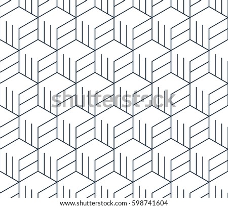 Linear Seamless Pattern Subtle Geometric Background Stock Vector ...