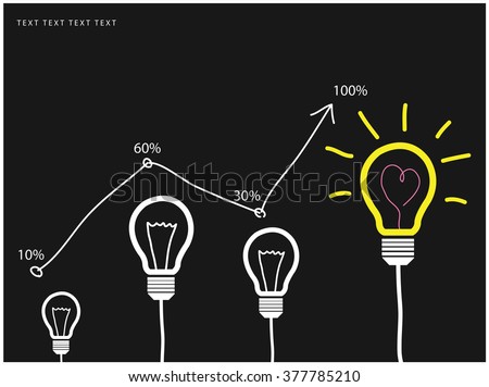 Vector Light Bulb Infographic Template Growth Image Vectorielle ...