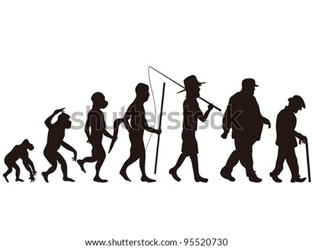 Human Evolution เวกเตอร์สต็อก 95520730 - Shutterstock