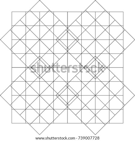 Round Square Geometric Pattern Stock Vector 585012898 - Shutterstock