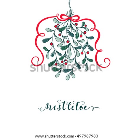 Vector Mistletoevector Template Stock Vector 497987980 - Shutterstock