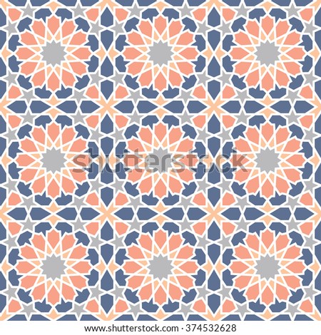 Seamless Pattern Moroccan Style Mosaic Tile Stock Vector 493987147 ...
