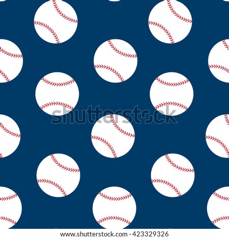 Baseball Seamless Patternflat Vector Seamlessseamless Pattern Stock ...