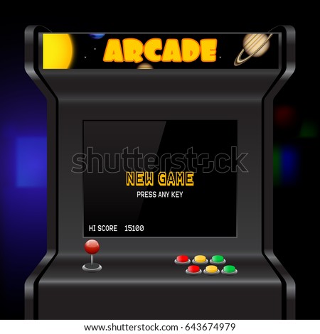 Arcade Machine Screen Vector Background Stock Vector (Royalty Free ...