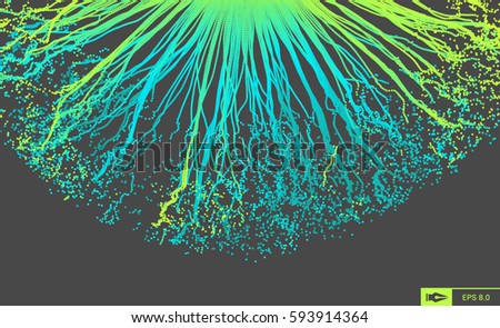 Electricity Lighting Effects Array Dynamic Particles Stock Vector ...