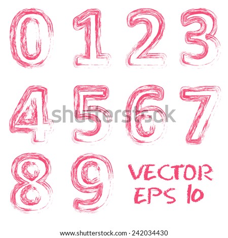 Numbers Set Logos Colorful Watercolor Splash Stock Vector 494038501 ...