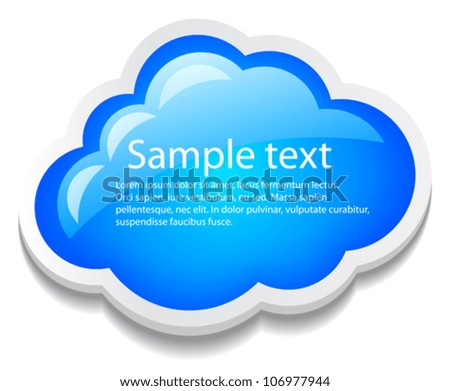 Callout Cloud clip art Free Vector / 4Vector